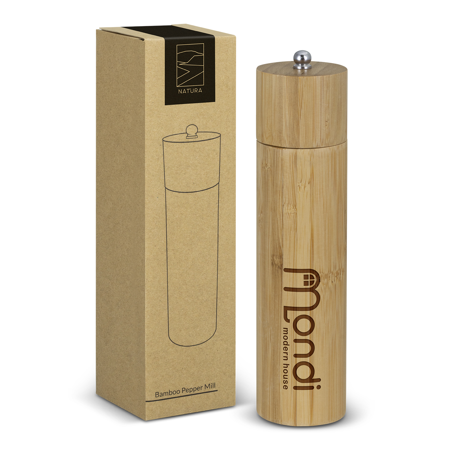 Bamboo Pepper Mill - REP Merchandise Solutions