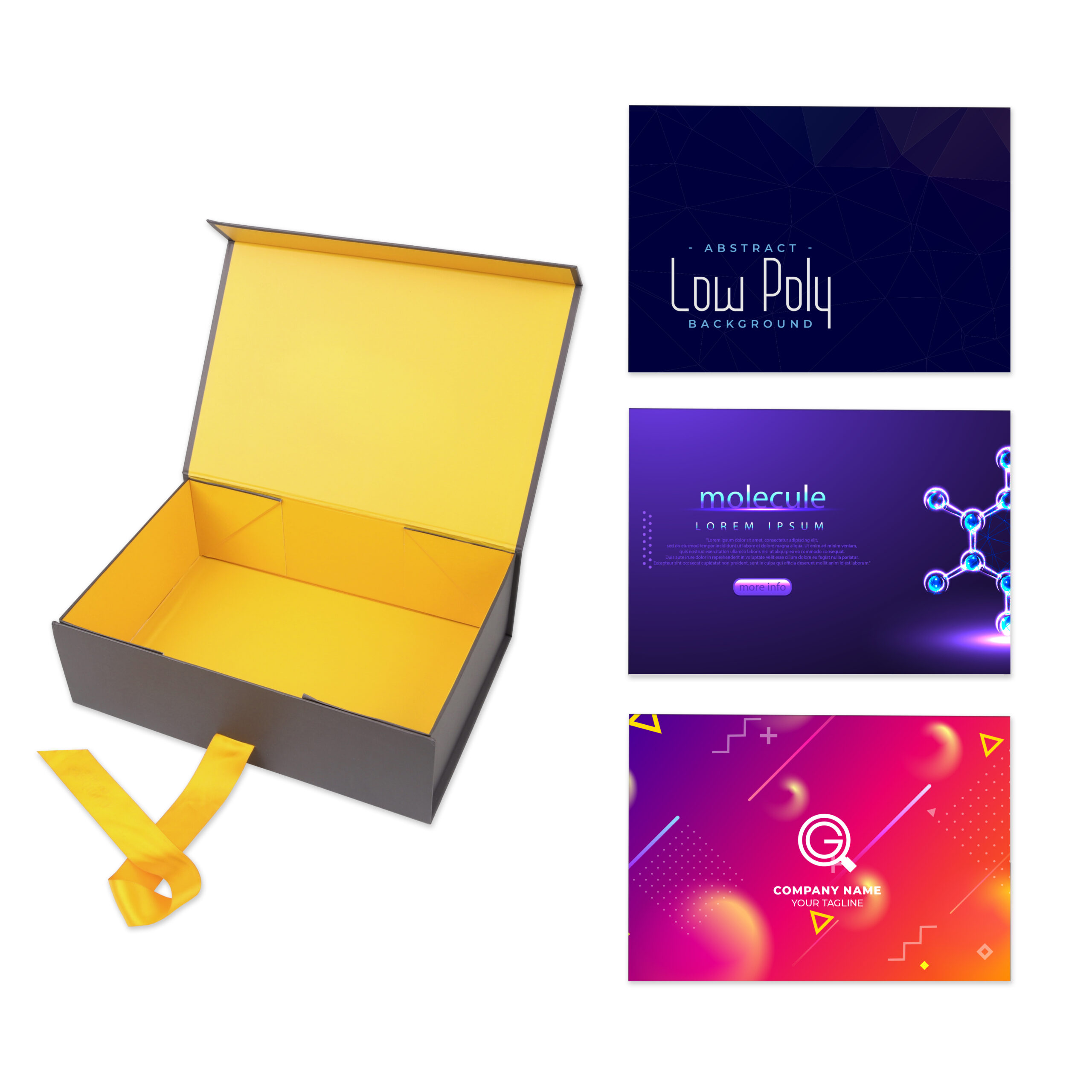 Foldable Magnetic Box with Ribbon - Large - REP Merchandise Solutions Foldable Magnetic Box with Ribbon - Large - REP Merchandise Solutions