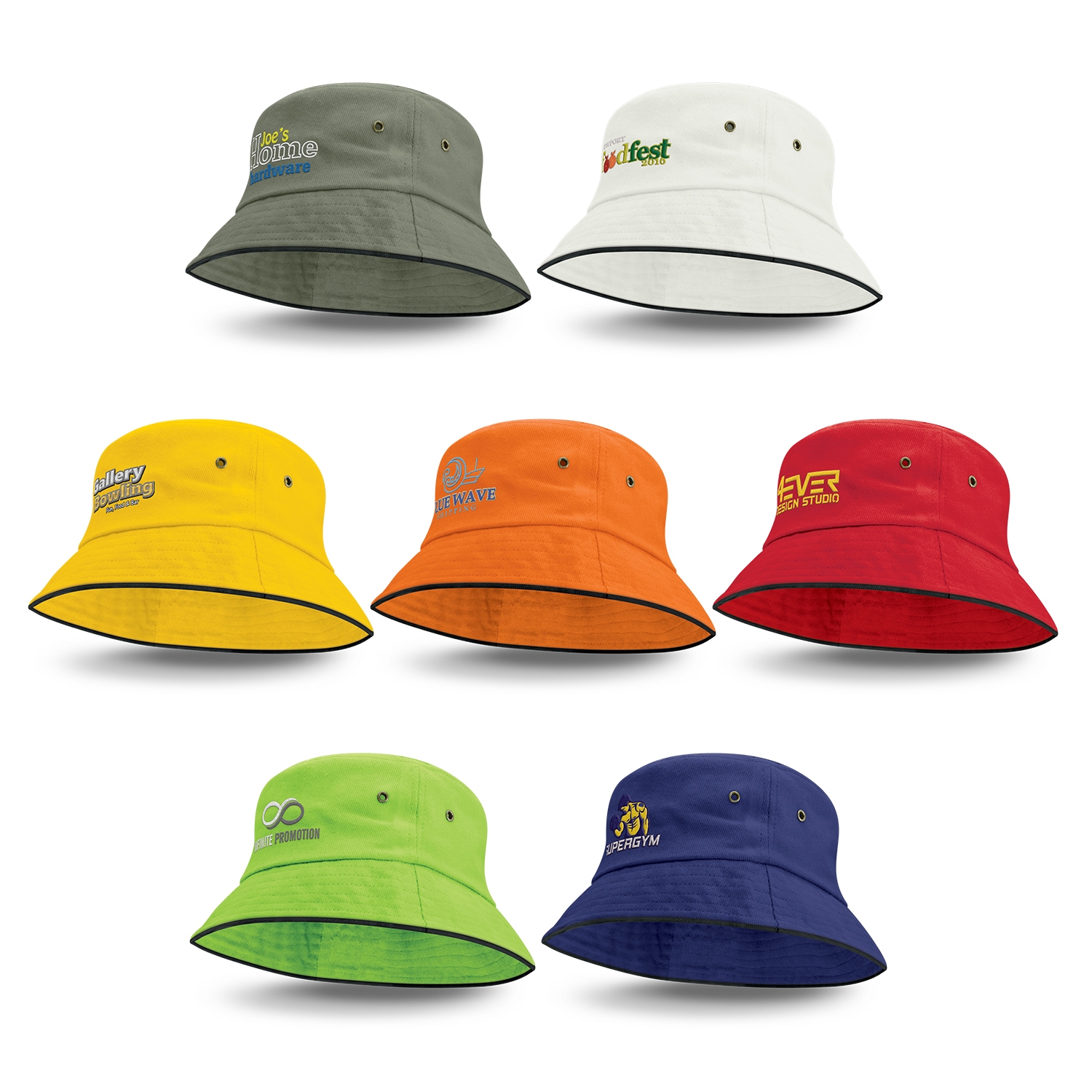 Bondi Bucket Hat with Black Sandwich Trim - REP Merchandise Solutions